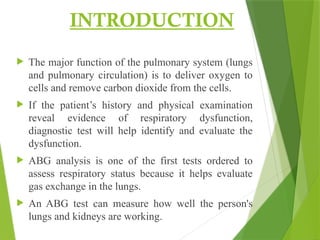 Arterial blood gas analysis for students | PPTX