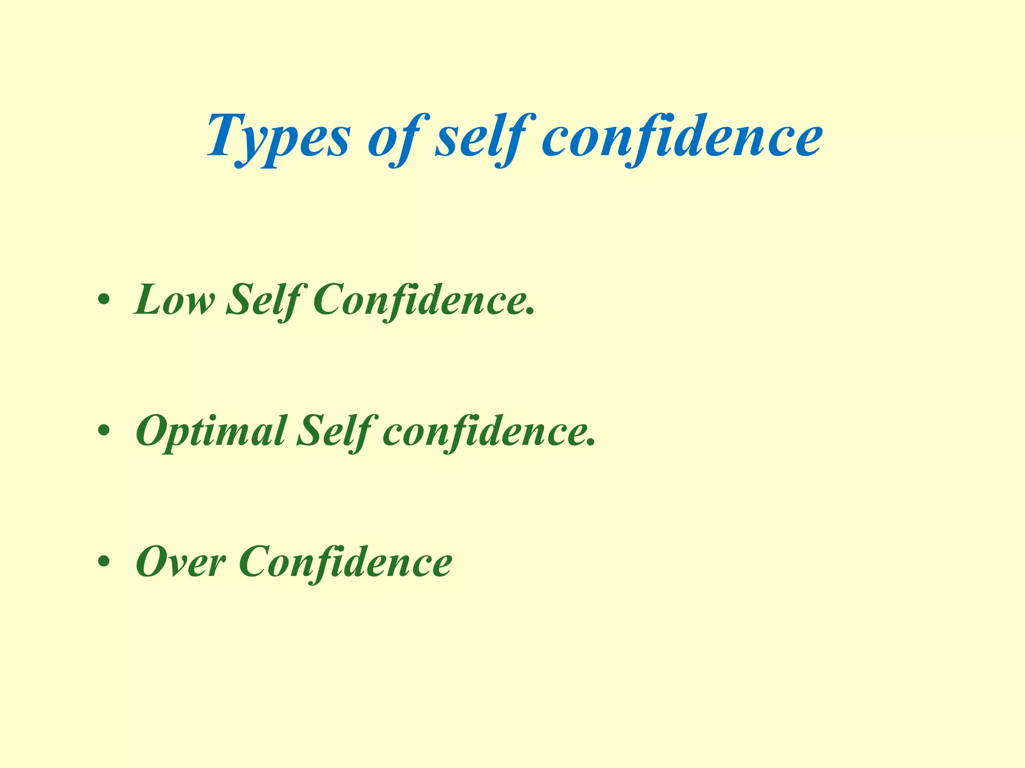 Self confidence | PPTX