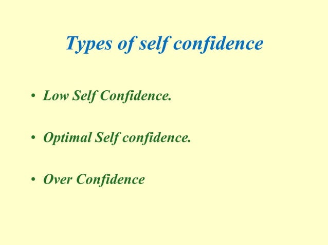Self confidence | PPTX