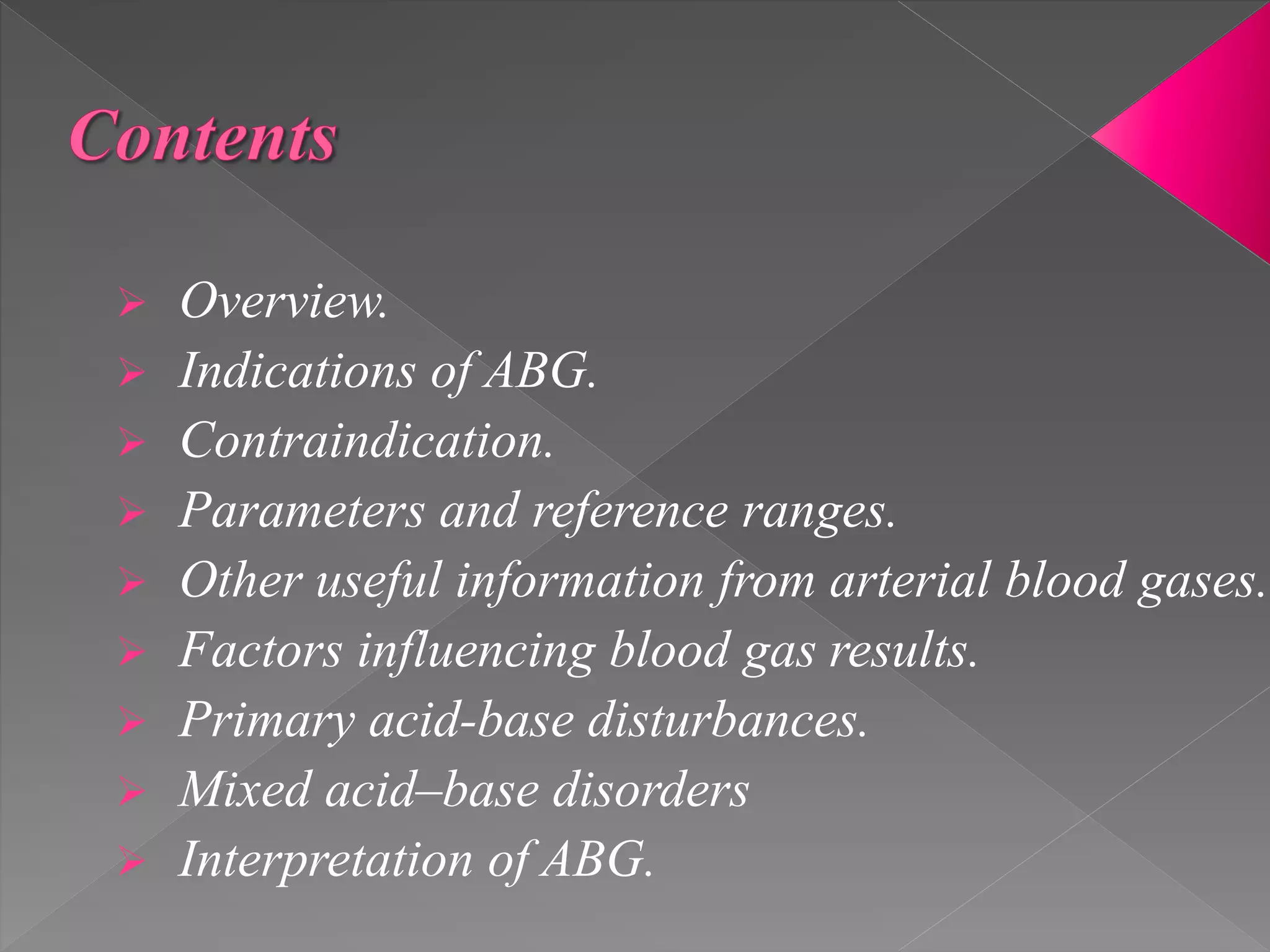 ABG interpretation. | PPTX