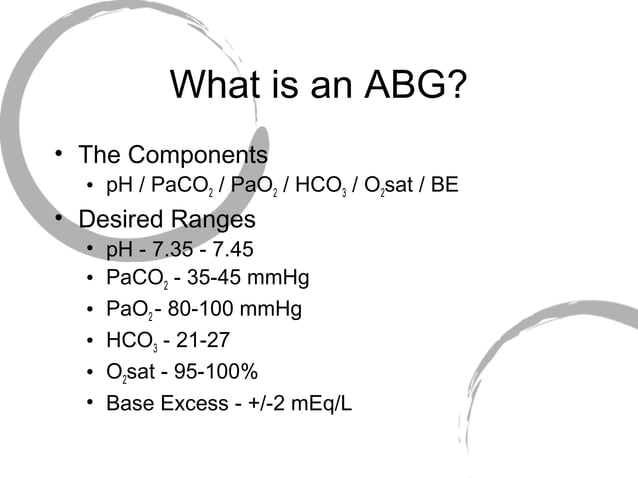 Arterial Blood Gas Analysis | PPT
