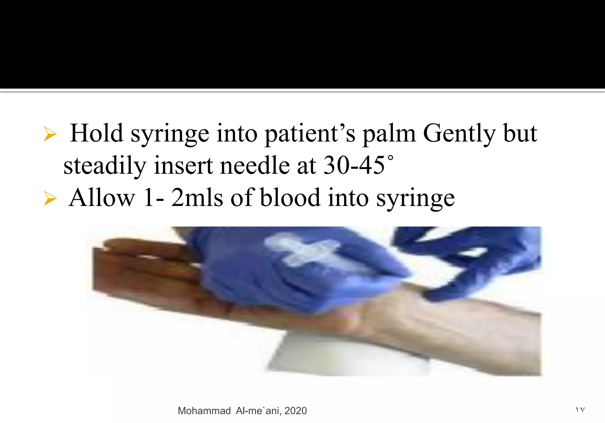 Arterial Blood Gas (ABG) Procedure and Interpretation \Mohammad Al-me ...