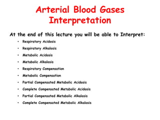 Arterial Blood Gases | PPTX