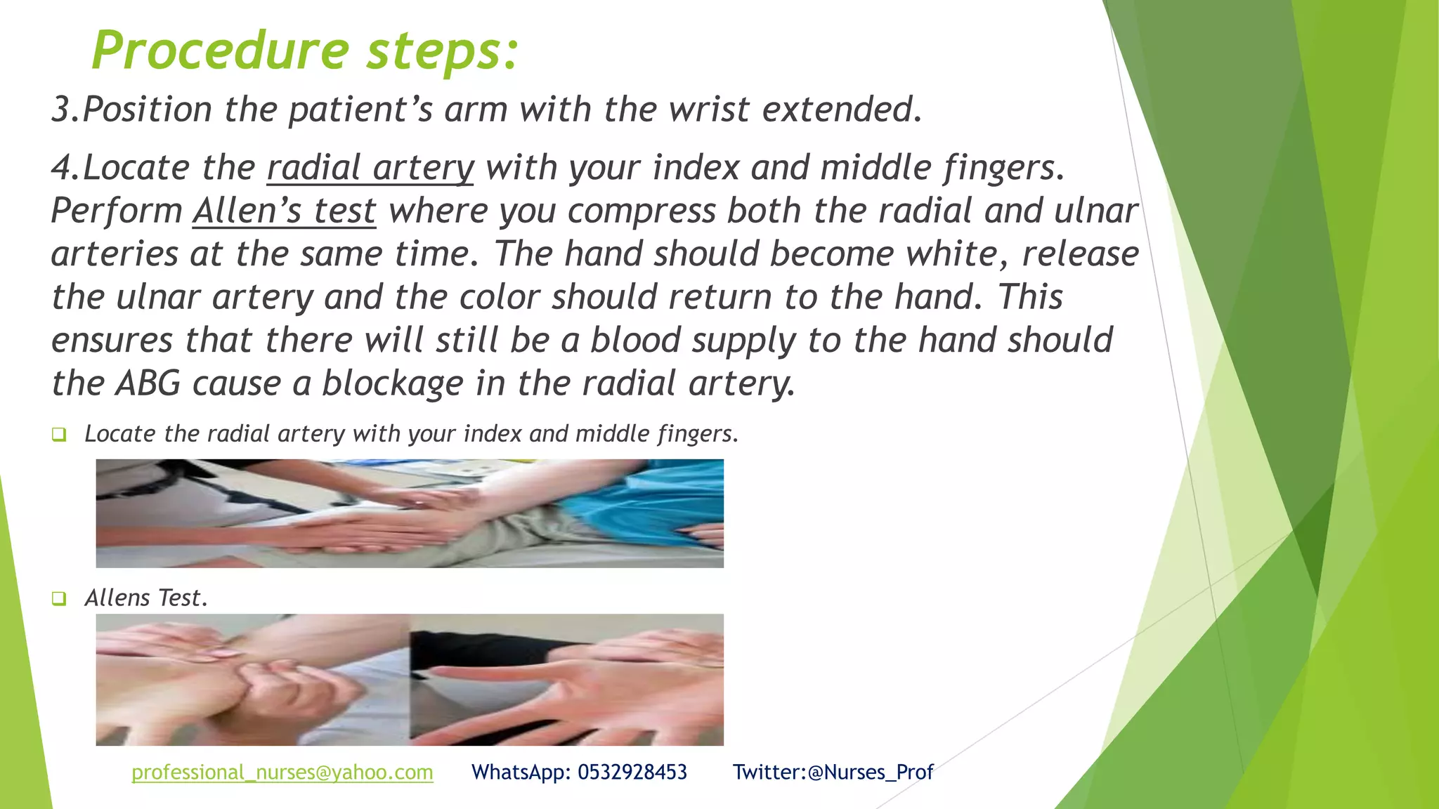 Arterial Blood Gases sample | PPTX