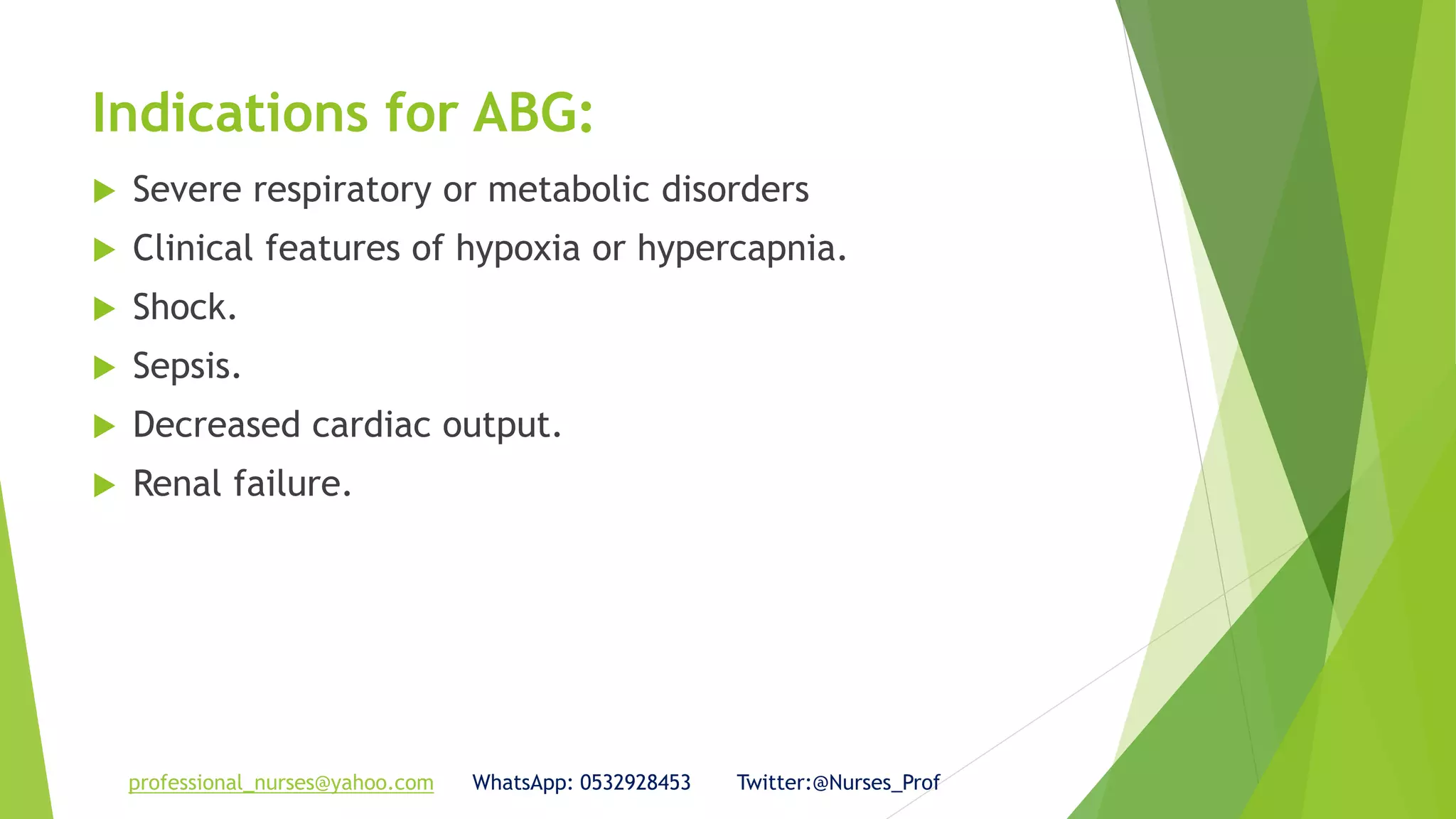 Arterial Blood Gases sample | PPTX