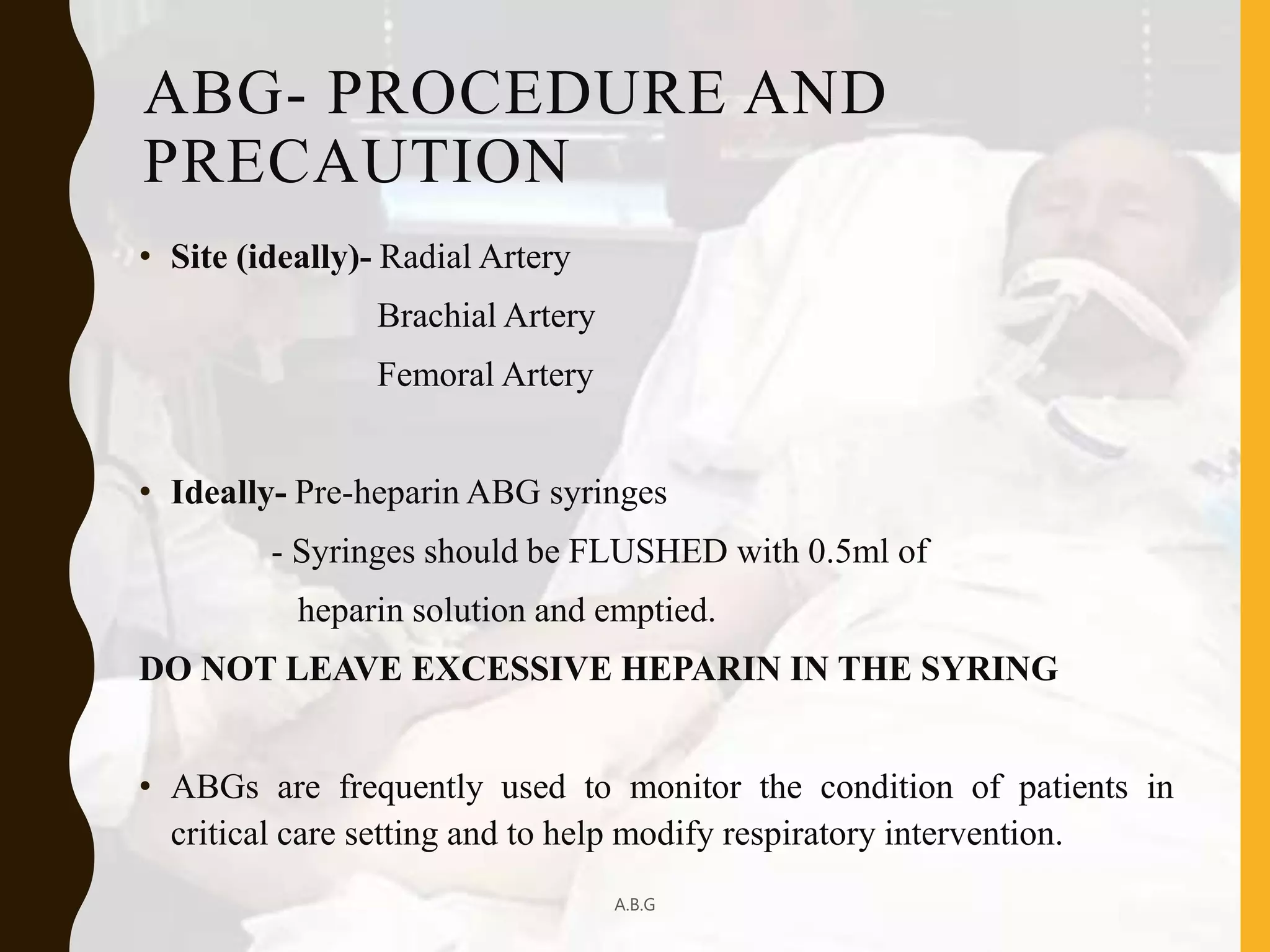 Arterial Blood Gas Analysis | PPTX