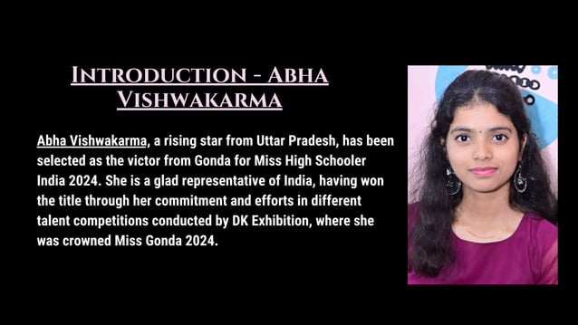 MISS TEEN GONDA 2024 - WINNER ABHA VISHWAKARMA | PPT