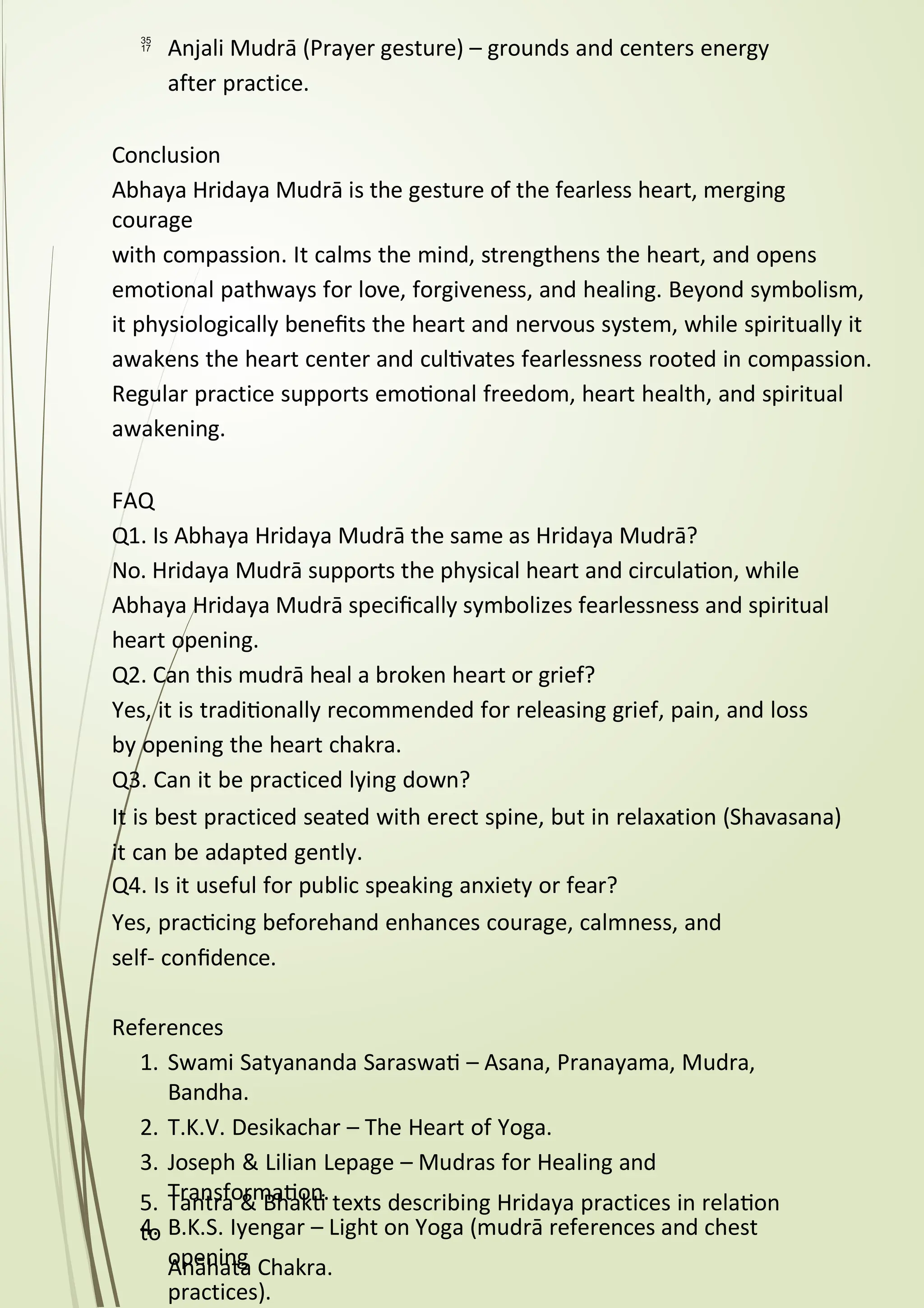 Abhaya Hridaya Mudrā- Abhaya Hridaya Mudrā is a powerful yogic hand ...