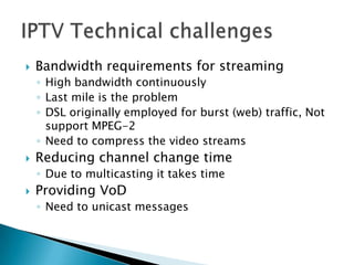IPTV Architecture and Challenges | PPTX