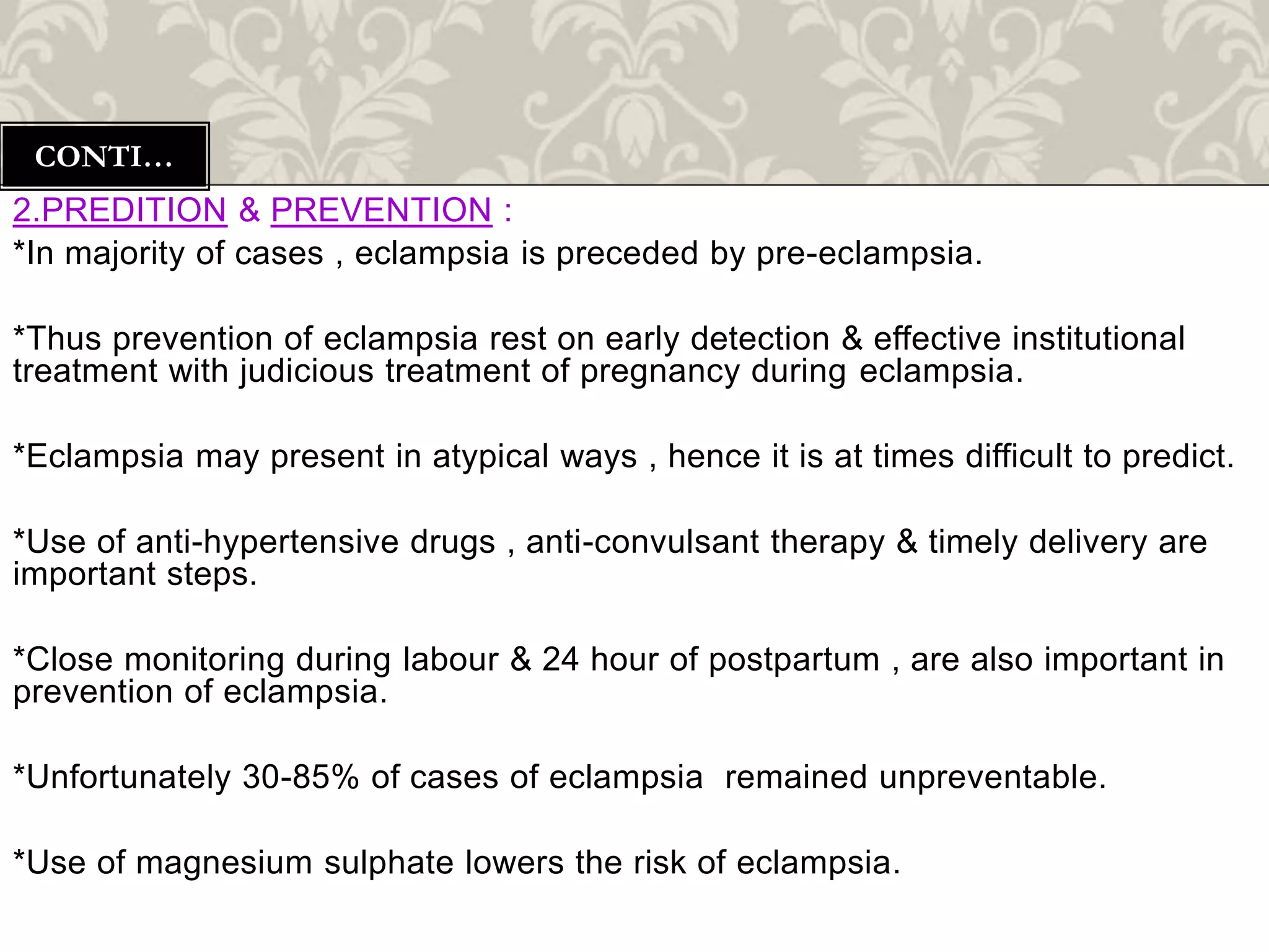 Eclampsia ppt | PPTX