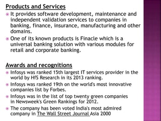 company profile-infosys | PPTX | Business | Business and Finance