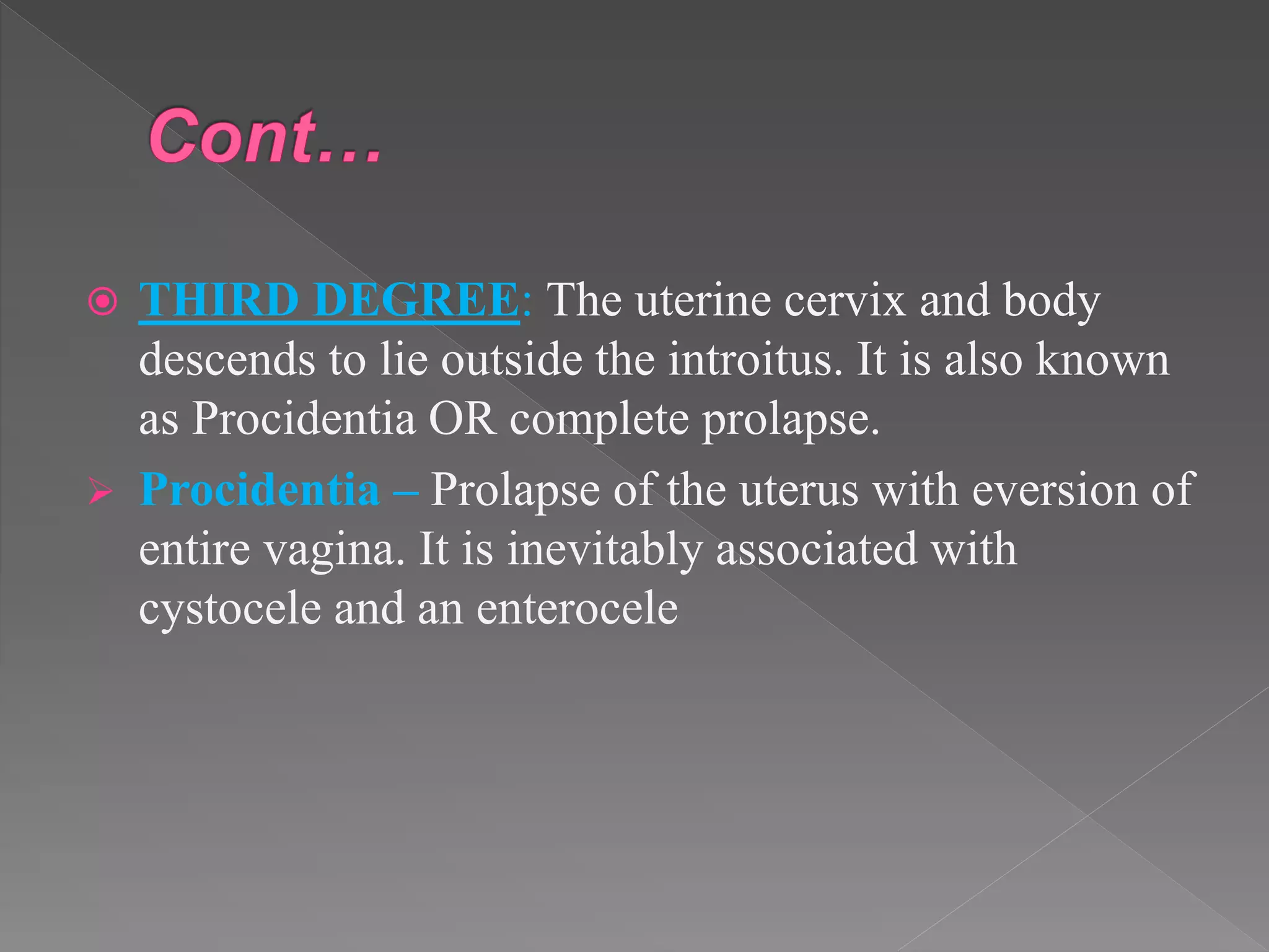 Prolapse of Uterus | PPTX