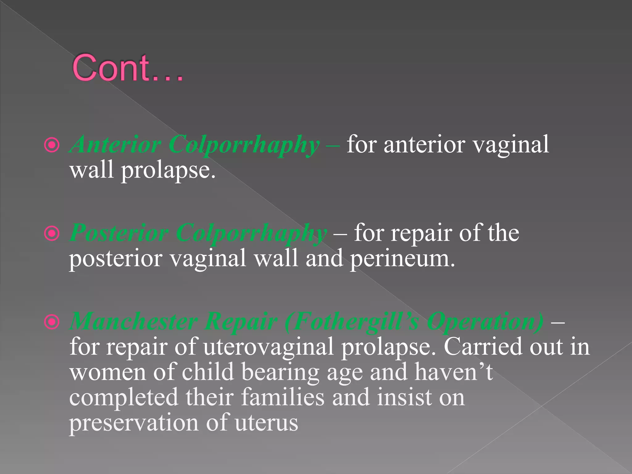 Prolapse of Uterus | PPTX