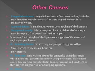 Prolapse of Uterus | PPTX