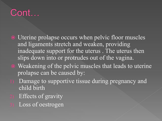 Prolapse of Uterus | PPTX