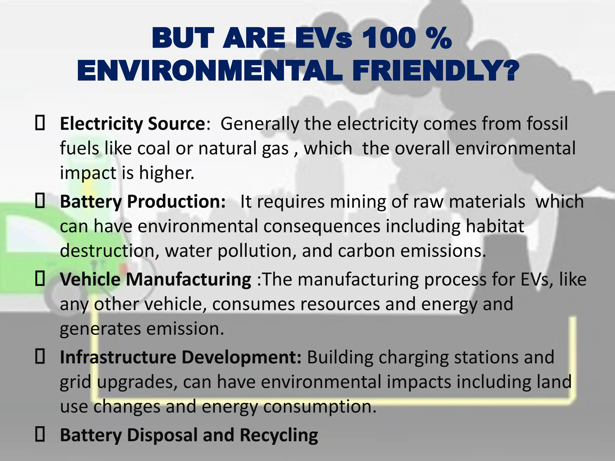 ABHI.PPT.pdf is about environment impact of evs | PDF