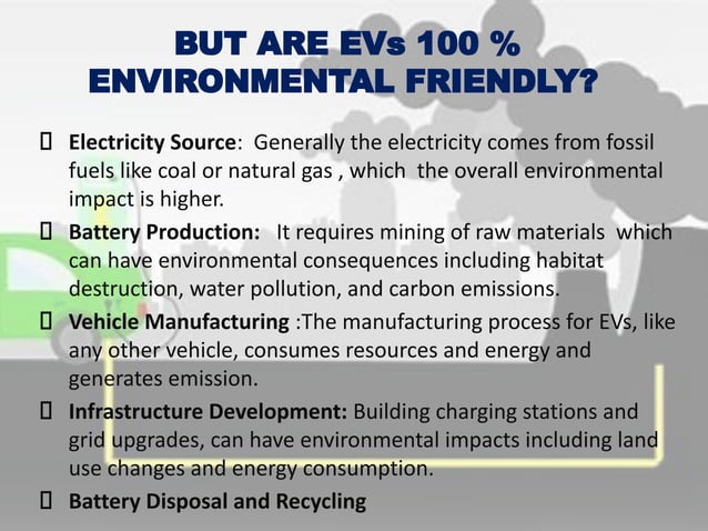 ABHI.PPT.pdf is about environment impact of evs | PDF