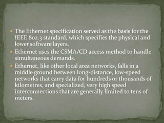 Ethernet and token ring | PPTX