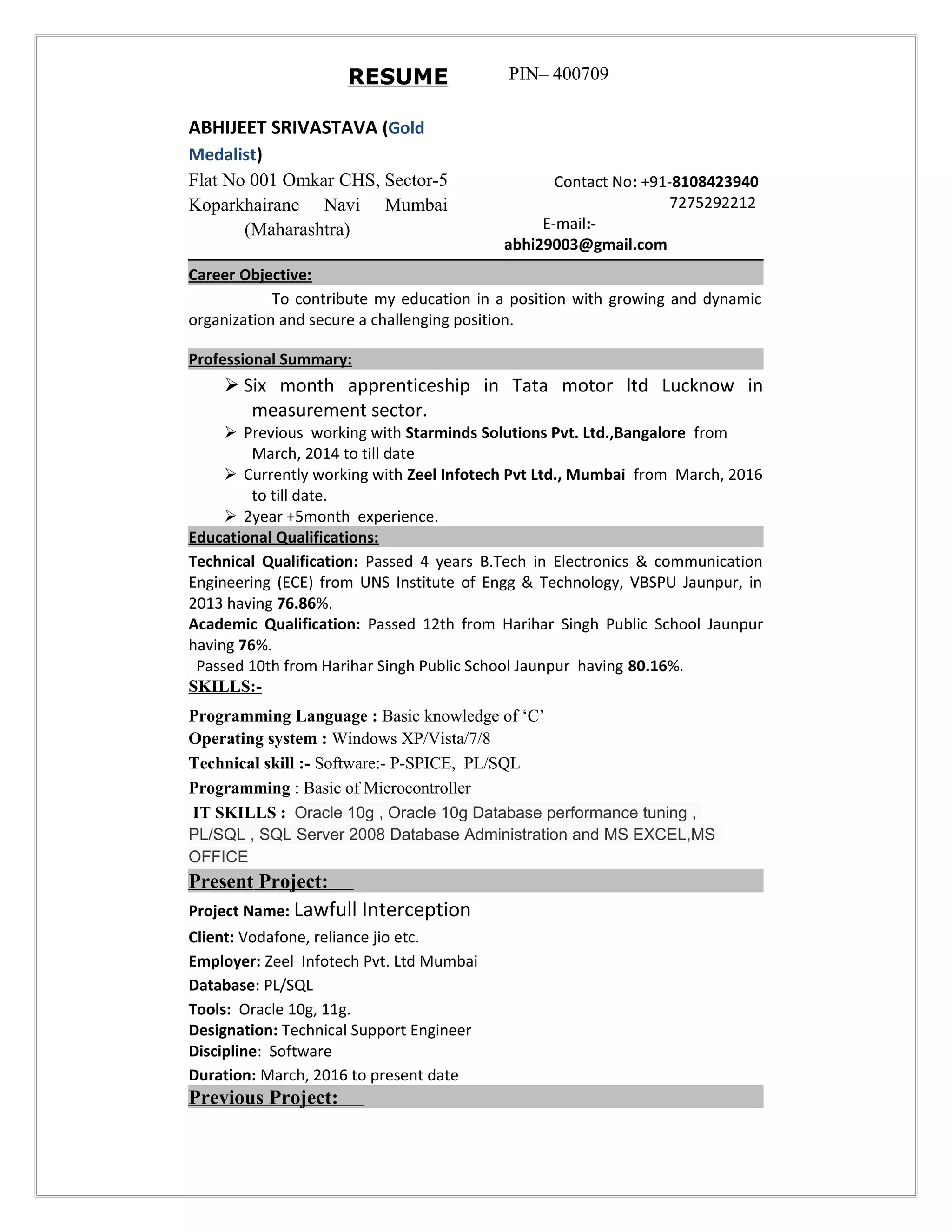 Abhijeet sri resume (1) (1) (1) | PDF