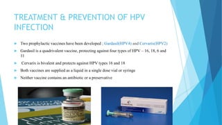HUMAN PAPILLOMA VIRUS INFECTION & CERVICAL CANCER | PPTX