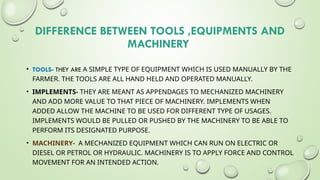 Tools and implements used in horticulture | PPTX
