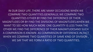 comparing quantities | PPTX
