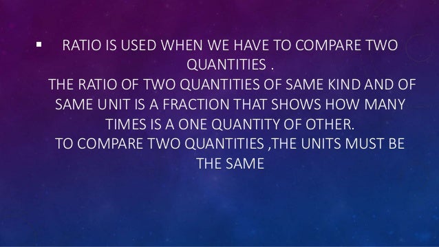 comparing quantities
