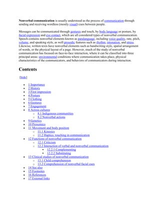 Understanding nonverbal cues | PDF