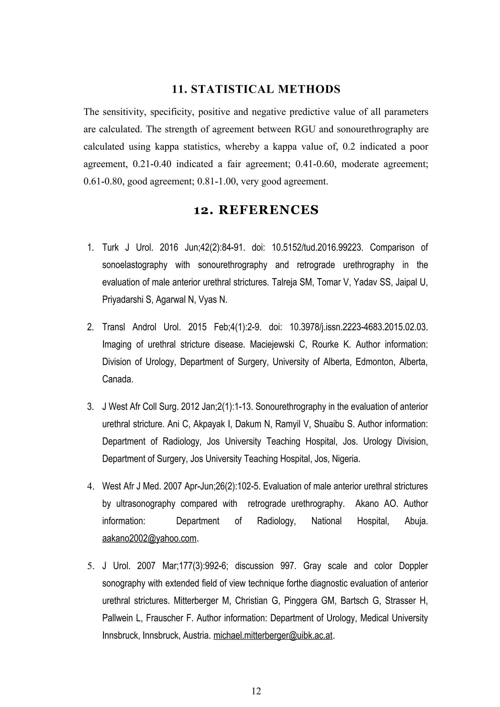 EVALUATION OF MALE URETHRAL STRICTURES USING SONOURETHROGRAPHY ...