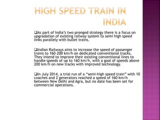 seminar presentation on high speed train | PPTX