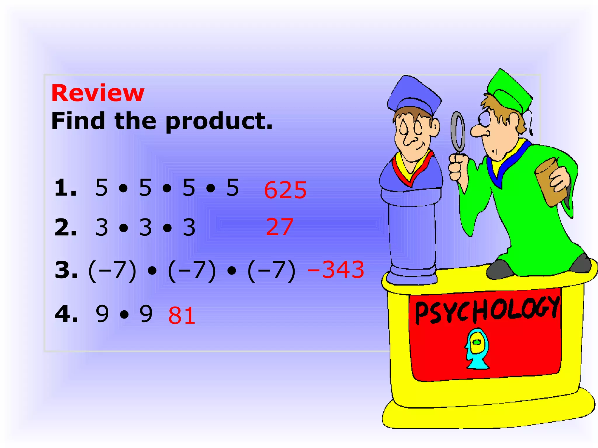 exponents and power | PPT