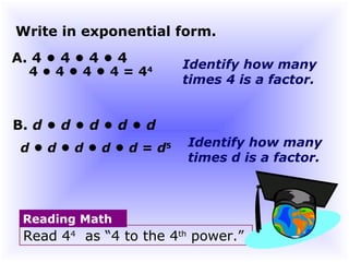 exponents and power | PPT