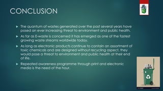 e waste : introduction description seminar | PDF