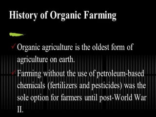 Organic farming presentation for college | PPT