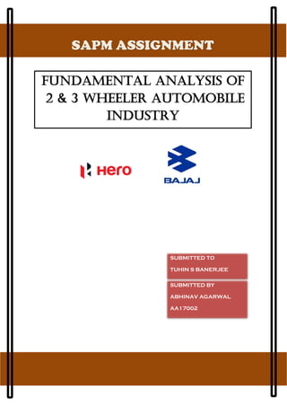 Abhinav agarwal aa17002 sapm assignment | PDF