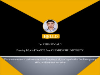 Abhinav garg resume ppt | PPTX