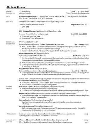 Abhinav kumarresume | PDF