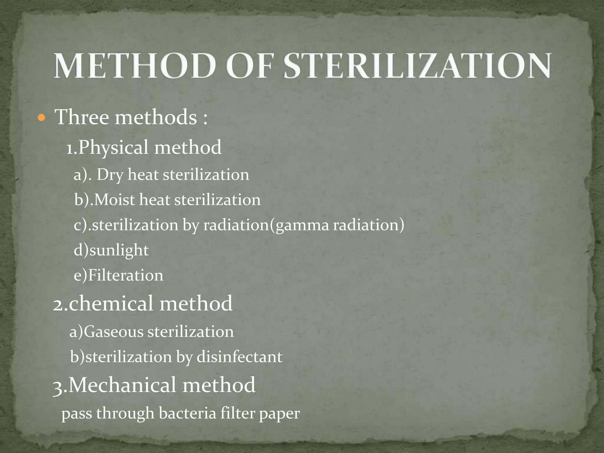 sterilization | PPTX