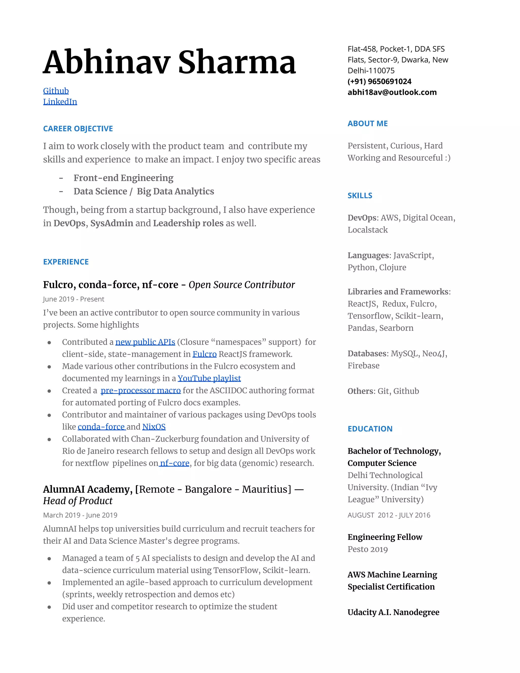 Abhinav Sharma CV_Jan_2020 | PDF