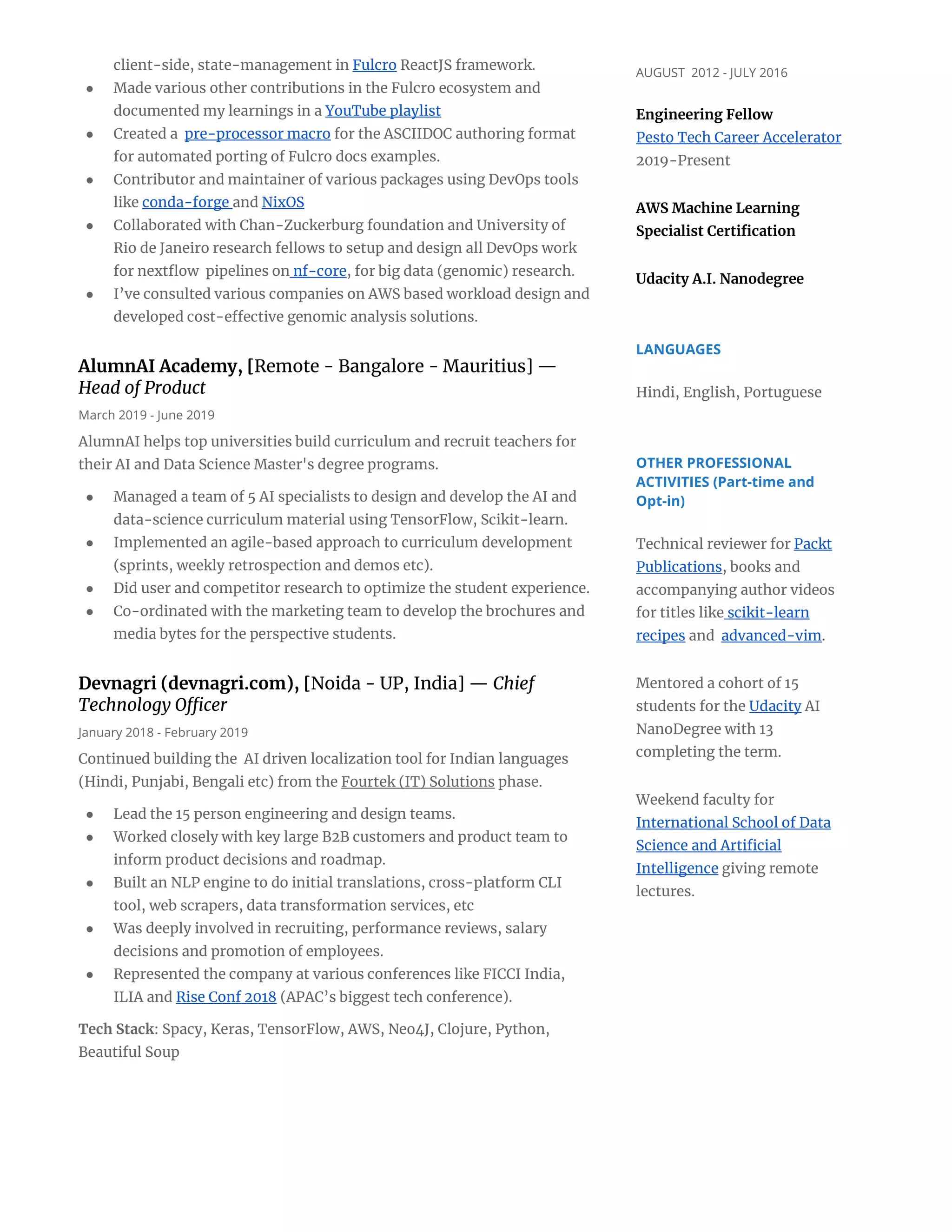 Abhinav_Sharma_CV_30_07_2020 | PDF | Computer Software and Applications | Computing