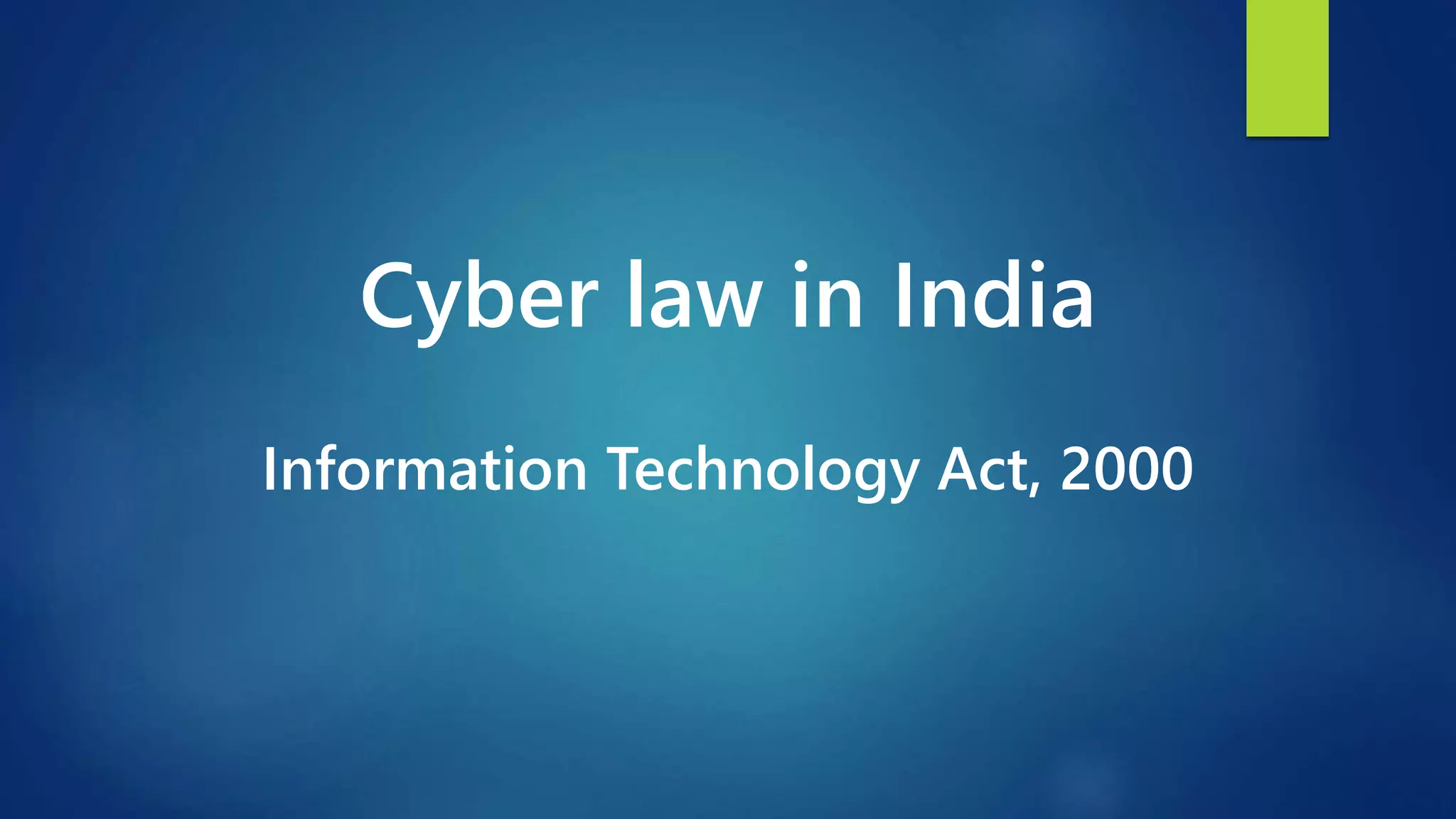 introduction to cyber law and cyber crime | PPTX