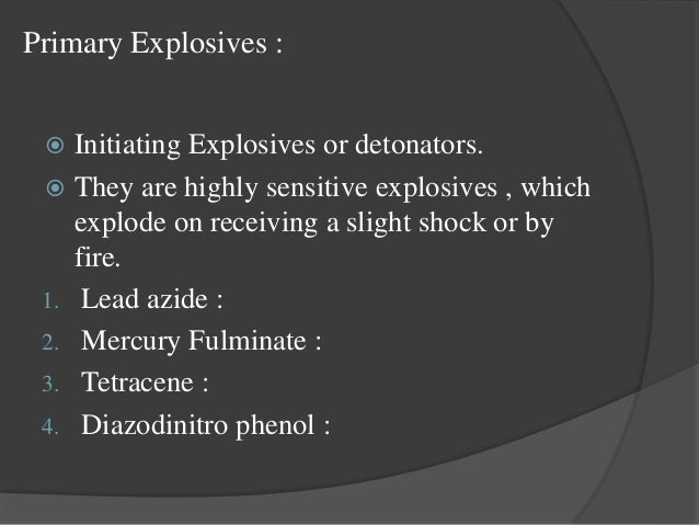 explosives