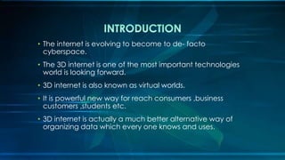 3D Internet | PPTX