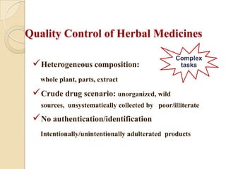 Abhi ppt for herbal drug standarization | PPSX