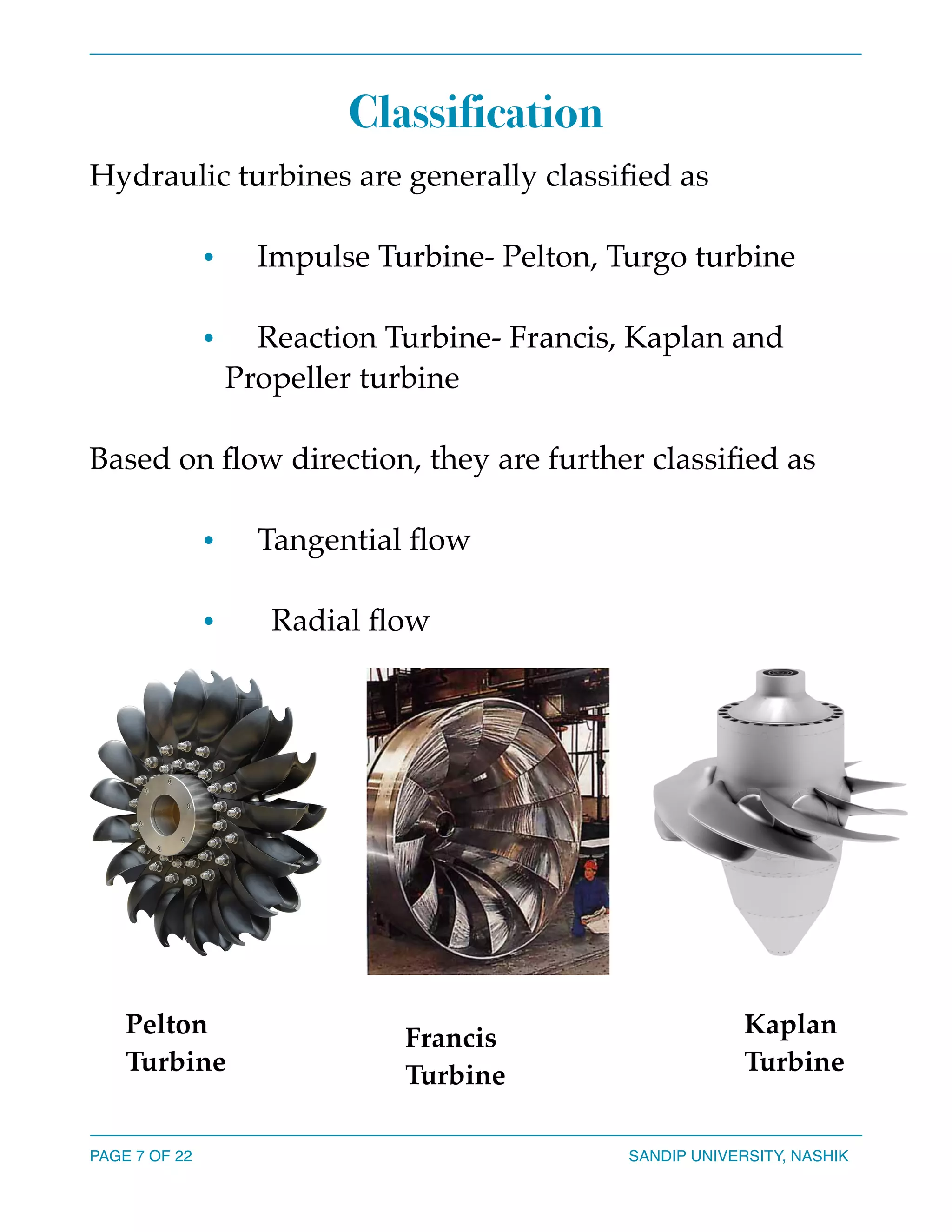 PRESENTATION ON HYDRAULIC TURBINE | PDF