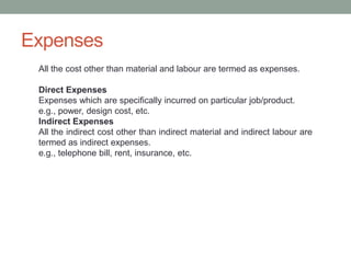 Abhi rana)2. elements of cost and costing | PPTX