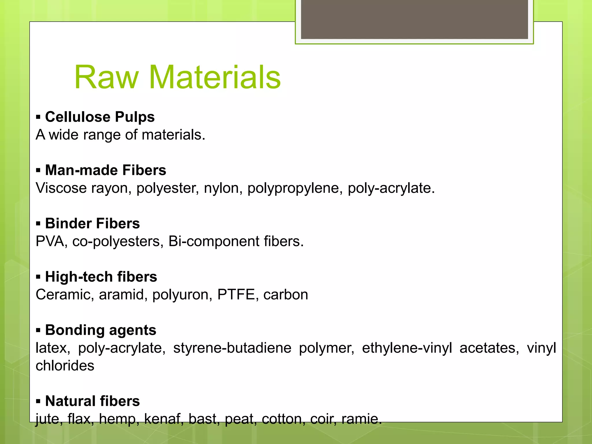 Abhi rana)5. wet laid nonwovens | PPTX