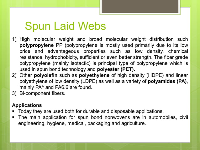 Abhi rana)5. wet laid nonwovens | PPTX | Needlework | Arts and Crafts