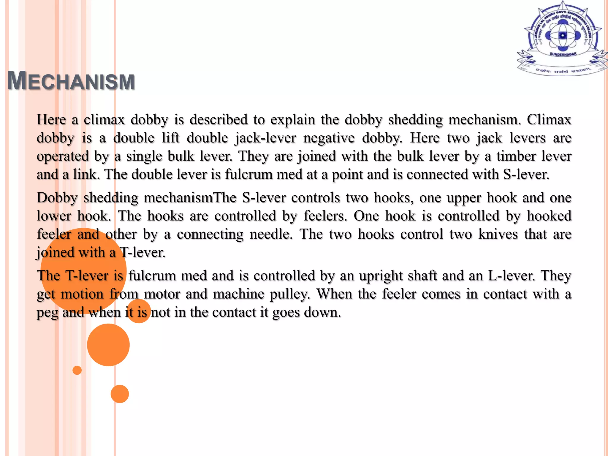 Abhi Rana)Dobby Shedding Mechanism | PPTX