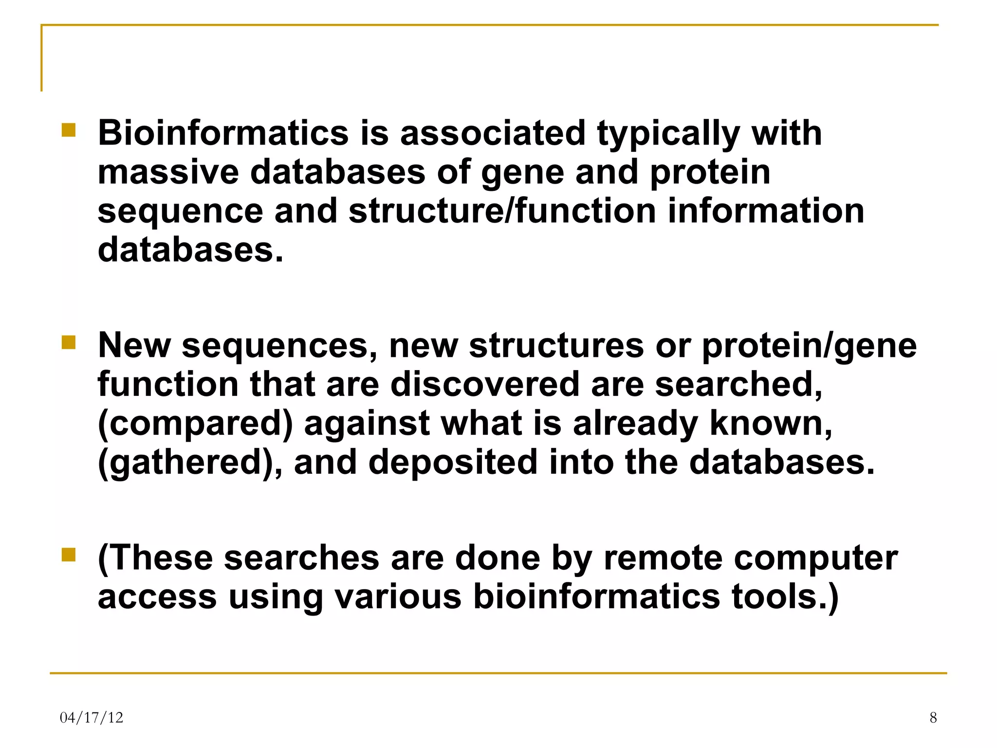 Bioinformatics-General_Intro | PPT